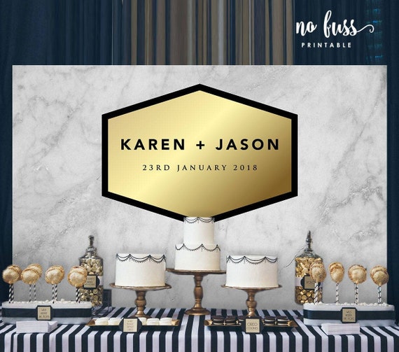 Marble Backdrop Adults Party Banner Poster Signage | Etsy