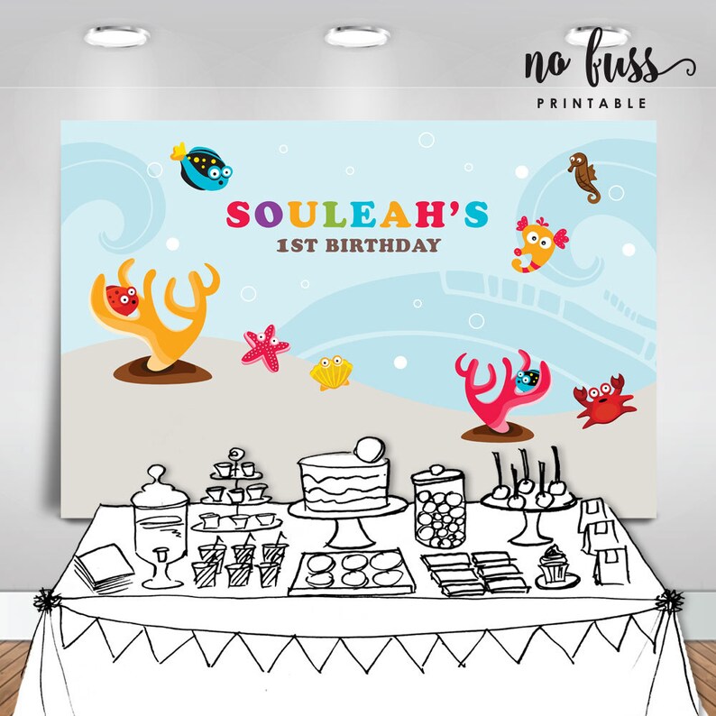 Under the Sea Backdrop Banner Poster Signage - Etsy