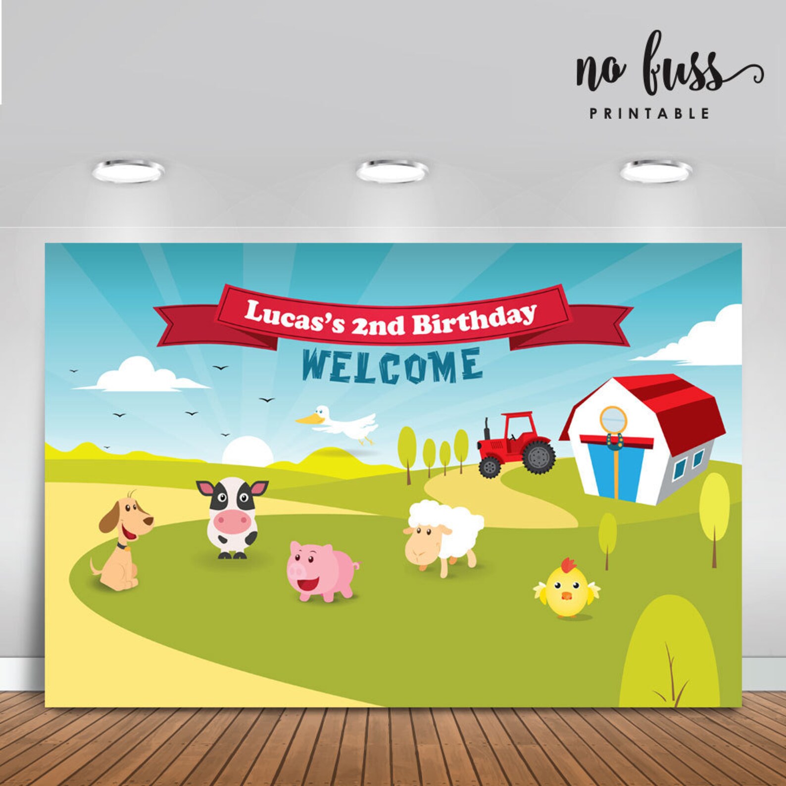 Animals Farm Backdrop Party Banner Poster Signage | Etsy