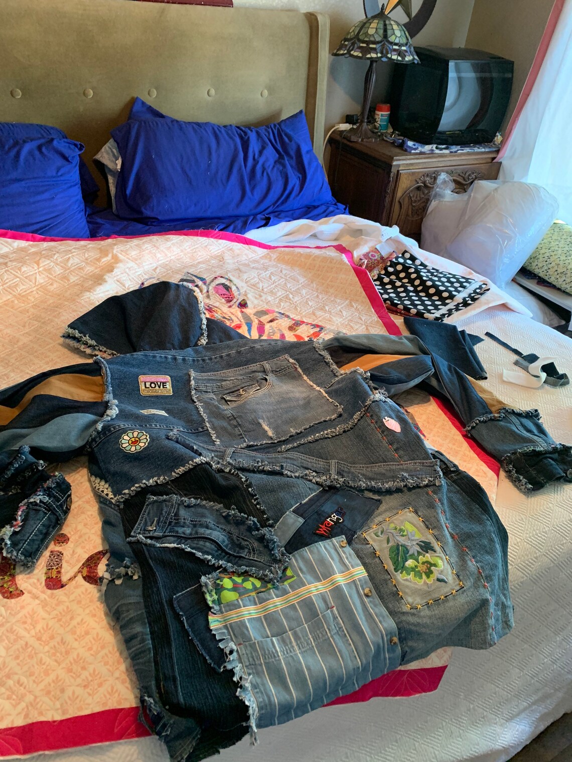Upcycled Denim Jacket 2x - Etsy