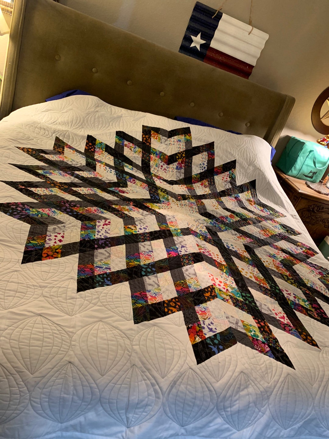 Handmade Ultra Violet Star Quilt 80”x86” - Etsy