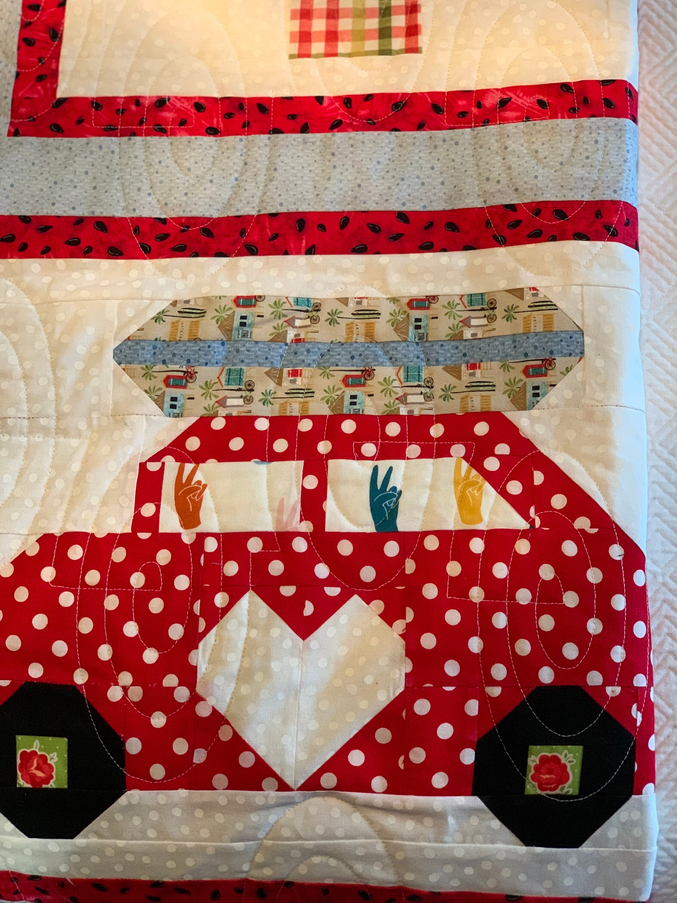 Handmade Snap Shots Quilt Along Quilt, Twin Size Picture Quilt 65x87 ...