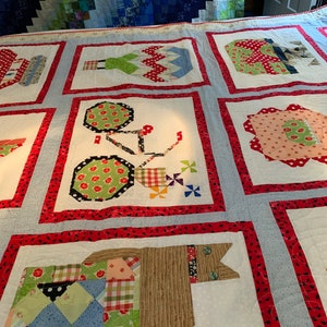 Handmade Snap Shots Quilt Along Quilt, Twin Size Picture Quilt 65x87 ...