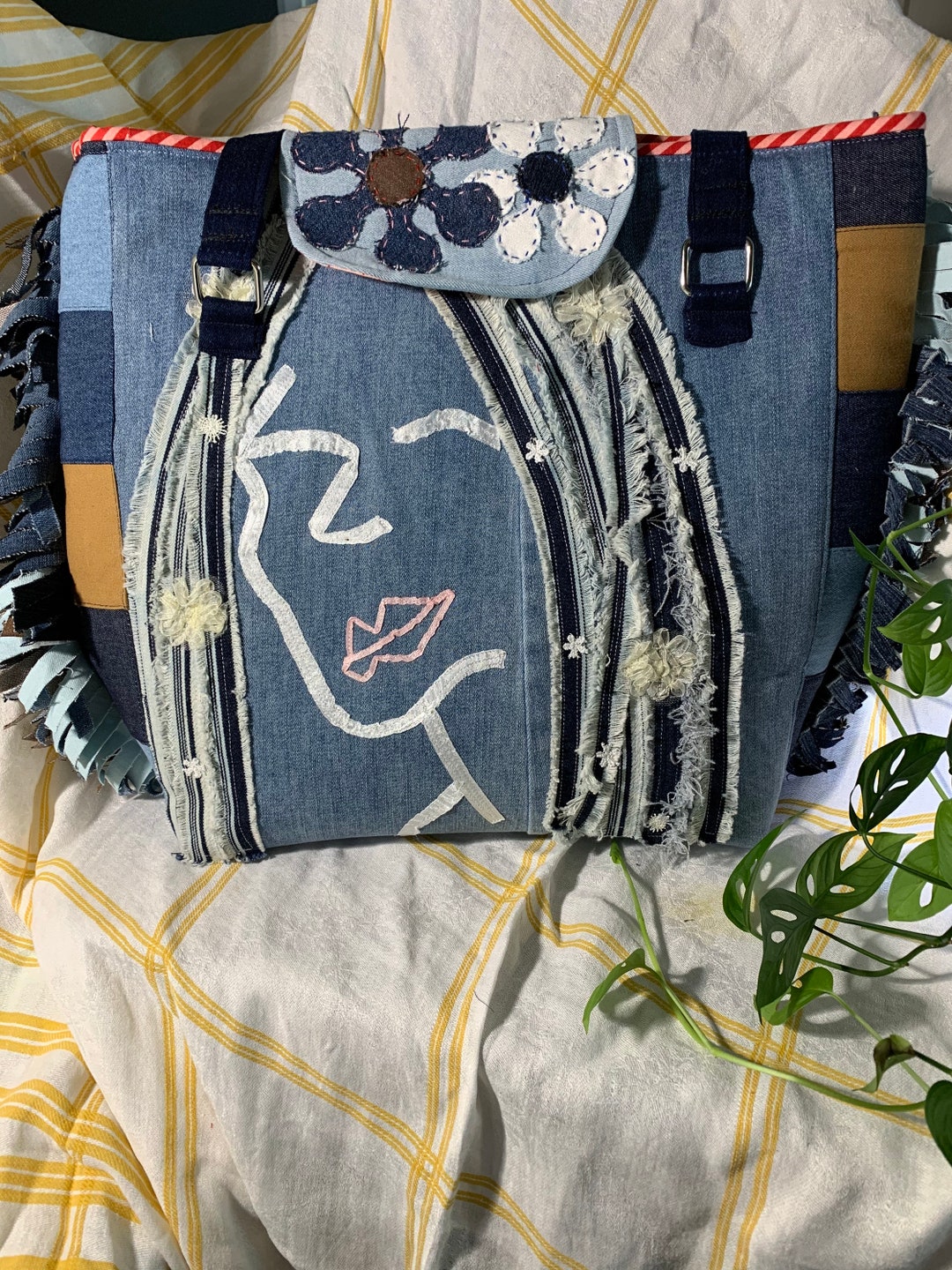 Upcycled Denim Extra Large Tote Bag - Etsy