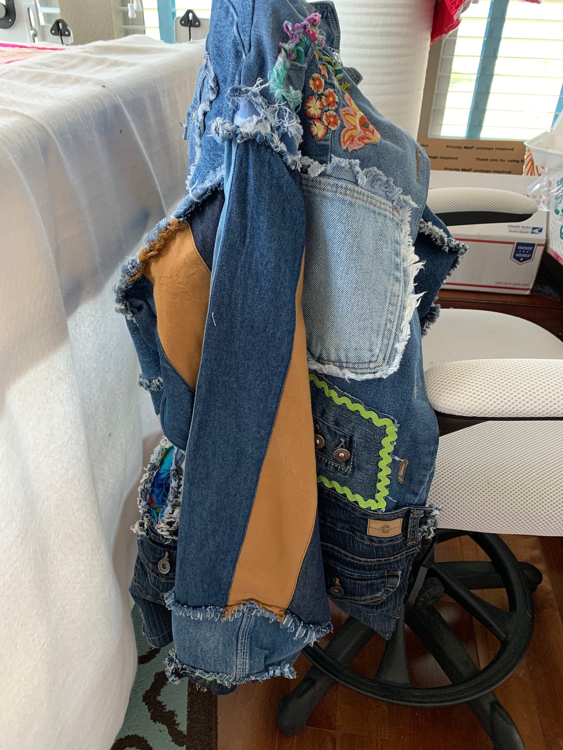 Upcycled Denim Jacket 2x - Etsy