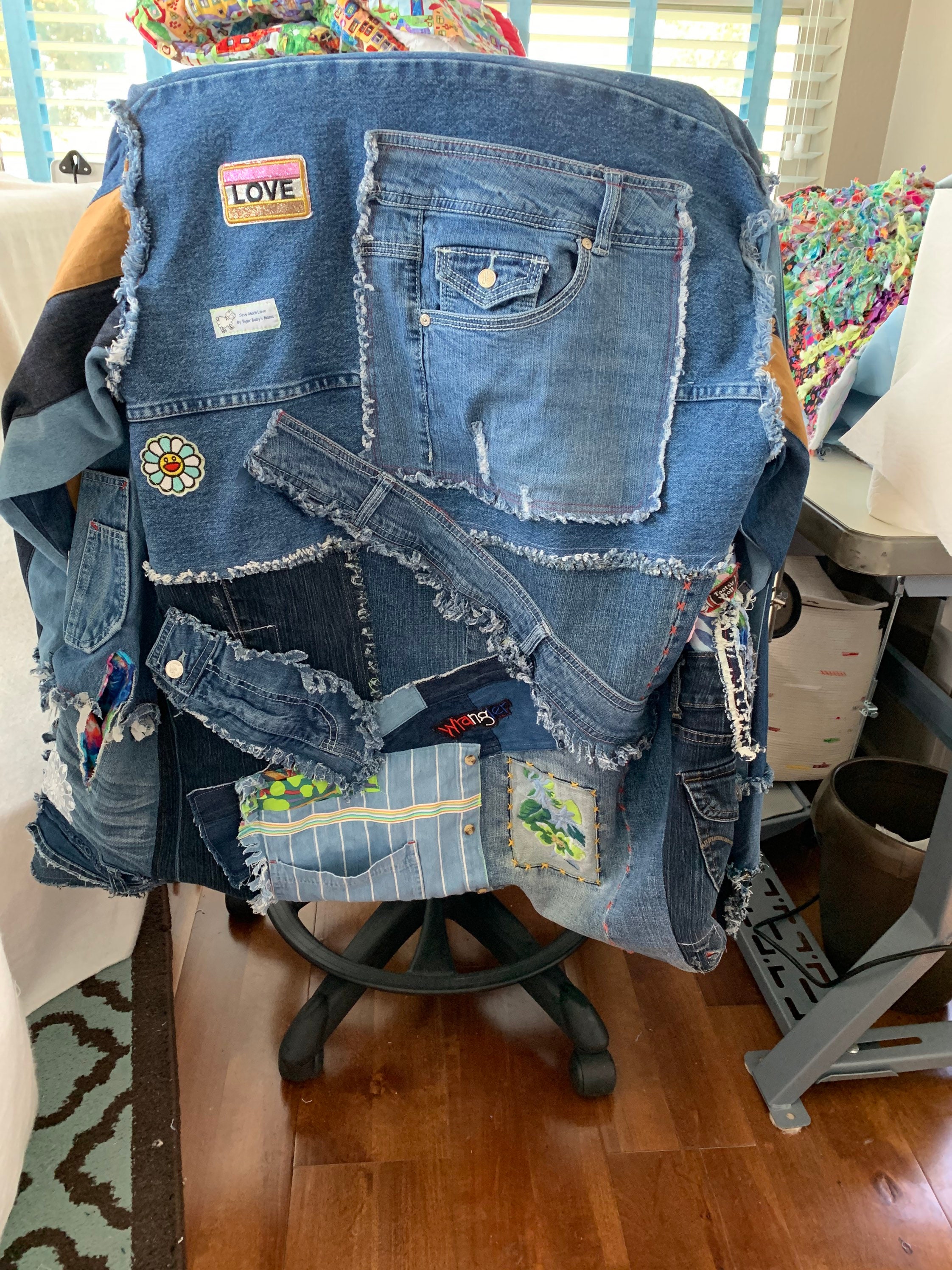 Upcycled Denim Jacket 2x - Etsy
