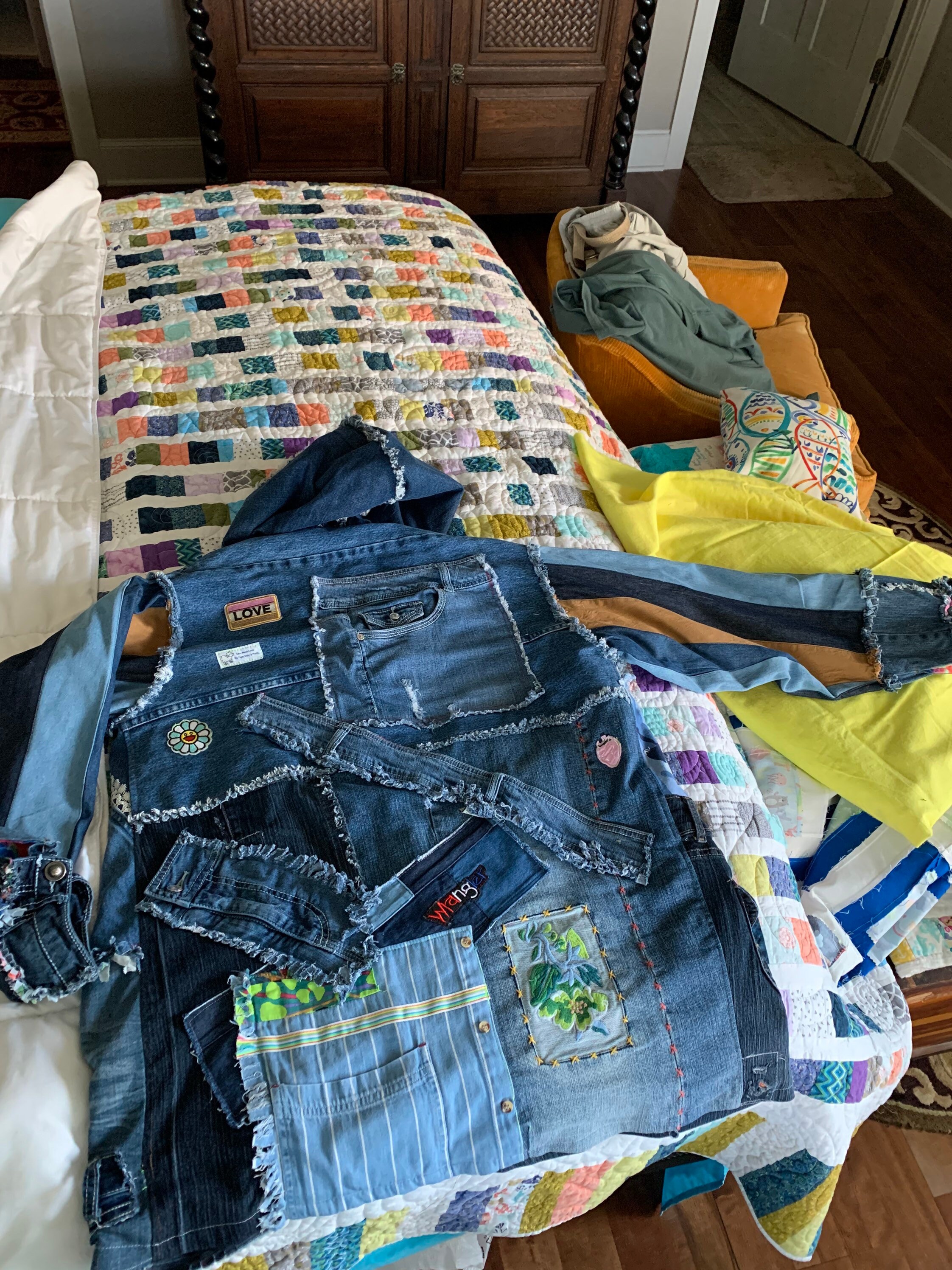 Upcycled Denim Jacket 2x | Etsy