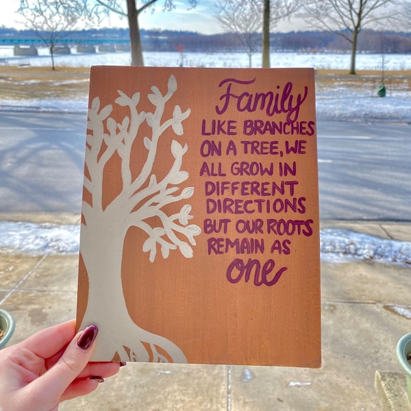 Family Like Branches on a Tree We All Grow in Different Directions Our ...