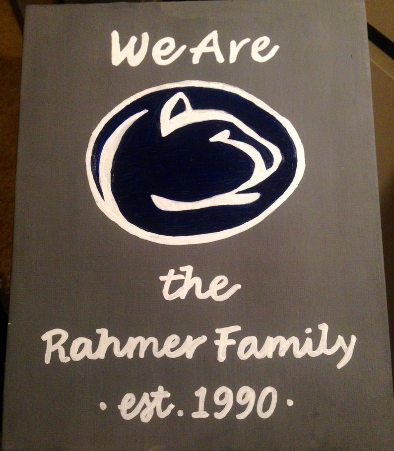 Penn State "we Are" Family Established Canvas - Etsy