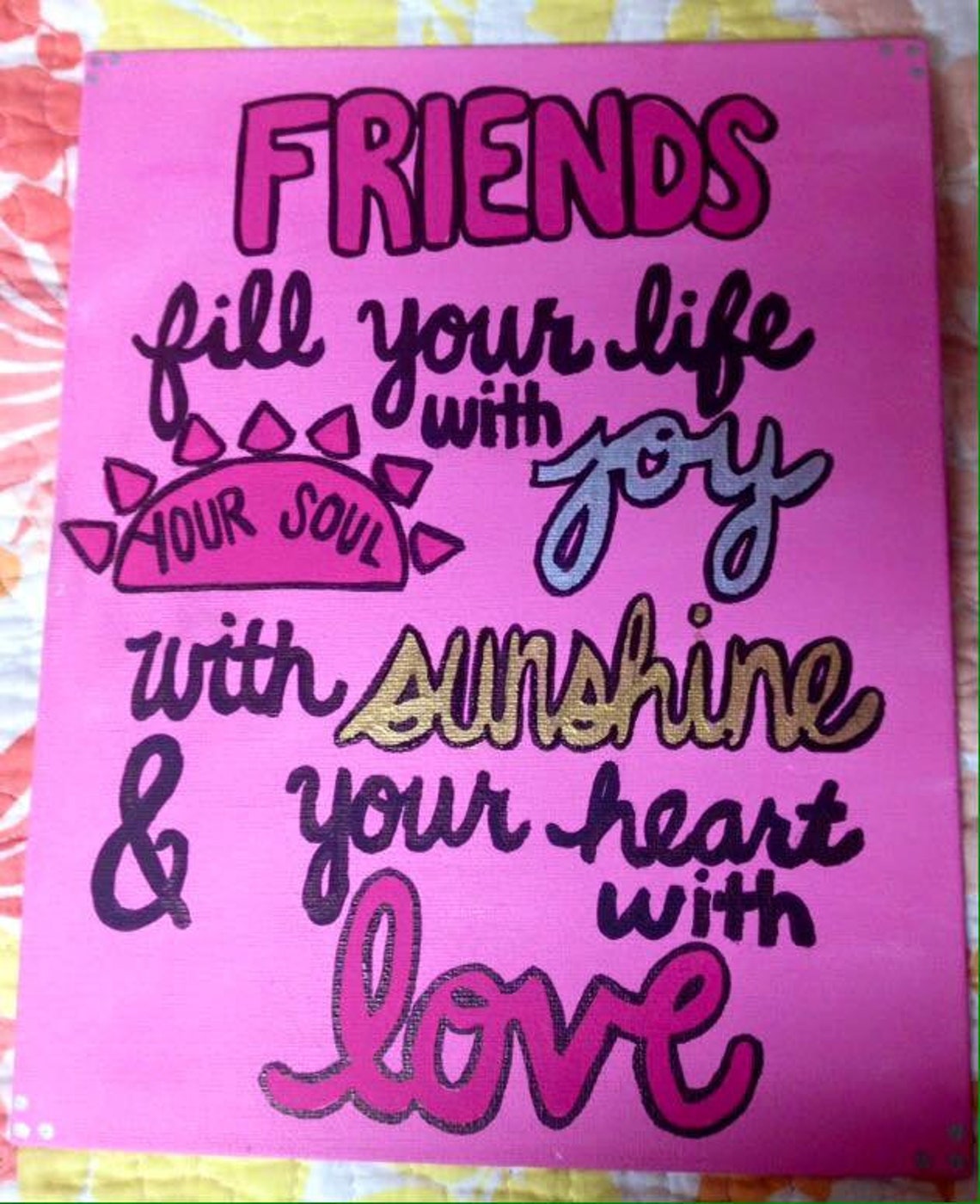 Friend Quote Canvas - Etsy