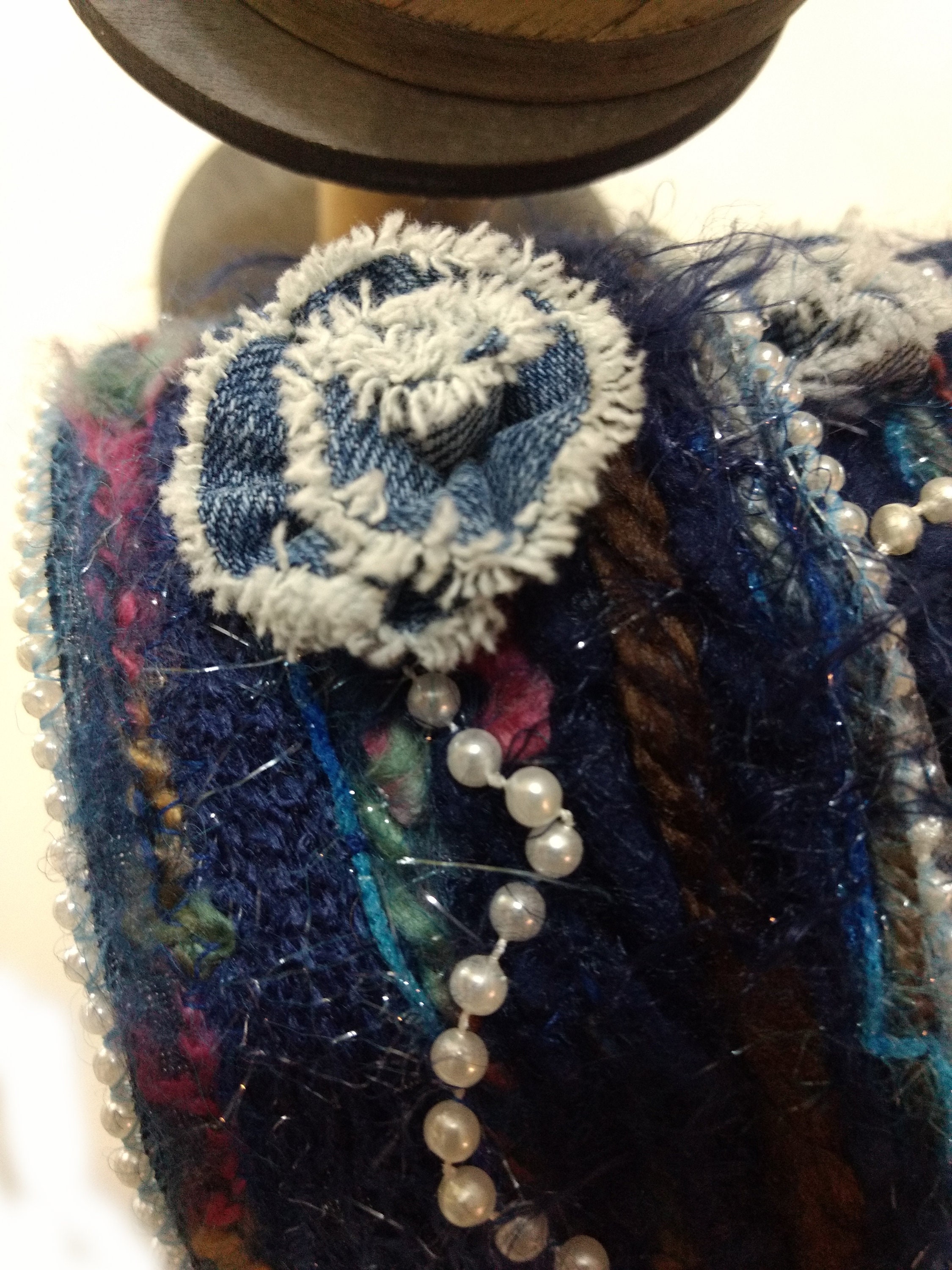 Snippet Roll, 3 Ribbon, Fiber Art Ribbon, 3 Handmade Steampunk Ribbon ...