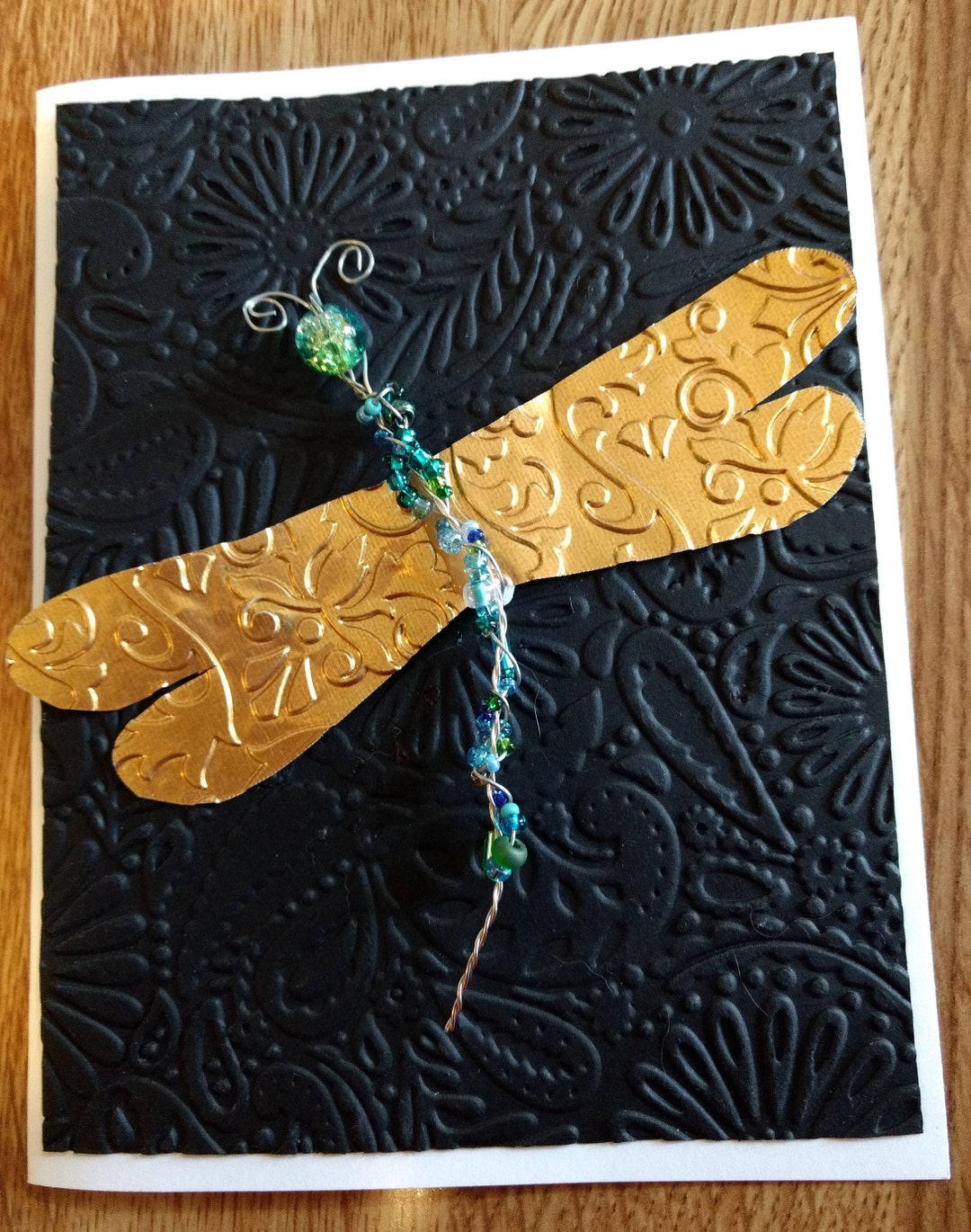 Dragon Fly Card Kit, Metal Dragonfly Wings, Fancy Card, Fancy Handmade ...