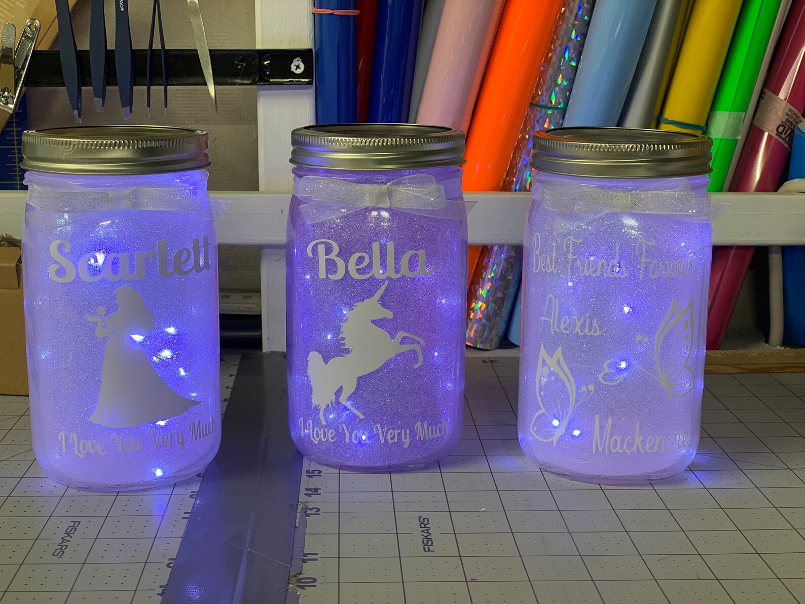 Personalized Lighted Jars - Etsy