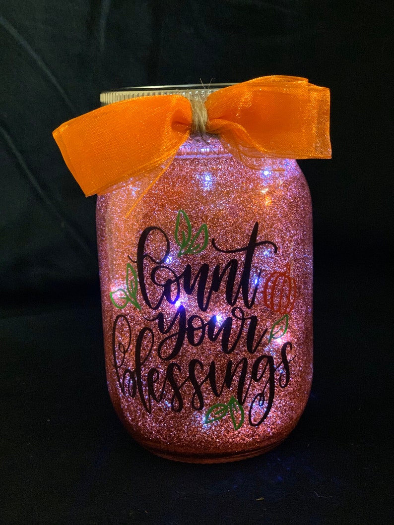 Customized Pint Lighted Glitter Jars - Etsy