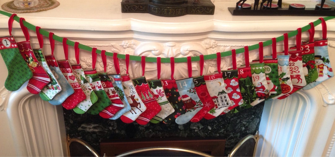 Multi Coloured Stocking Advent Calendar - Etsy
