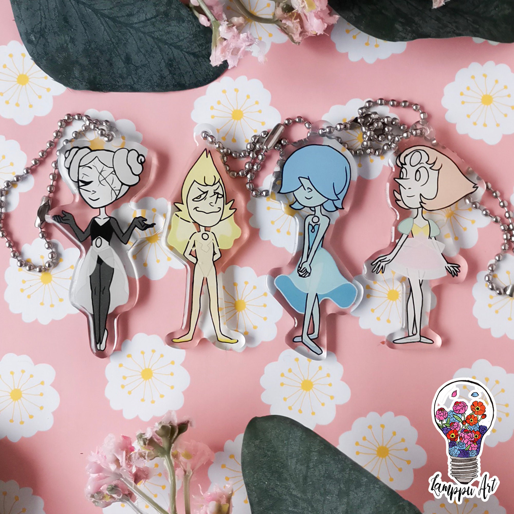 Steven Universe charm keychain the Pearls white pearl yellow - Etsy 日本