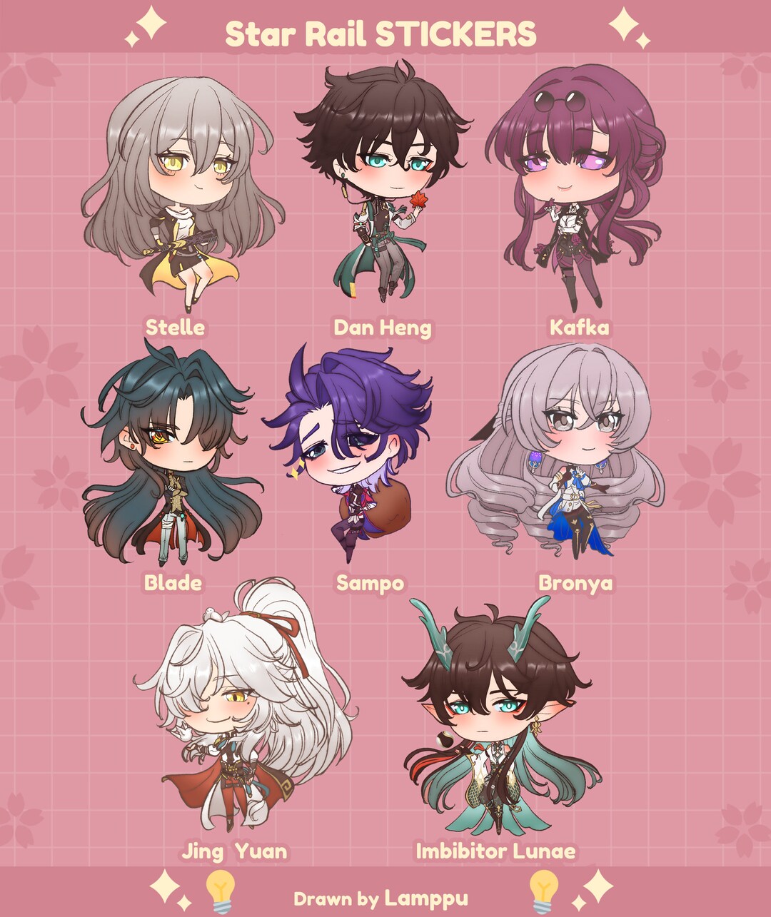 STICKERS HONKAI: Star Rail Part 1 Stelle Dan Heng Kafka Sampo Koski ...