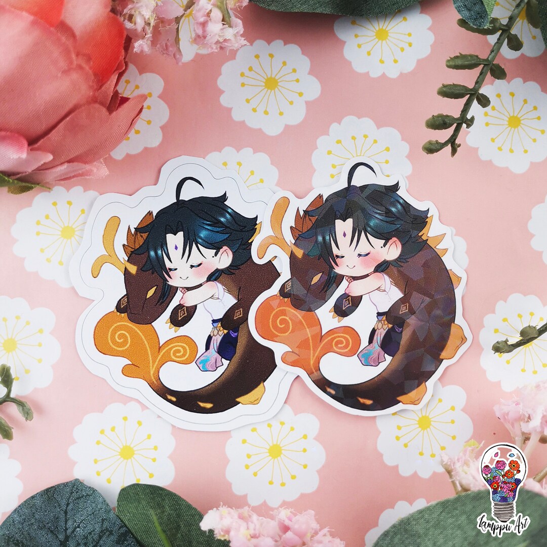STICKER Genshin Impact Xiao With Morax - Etsy