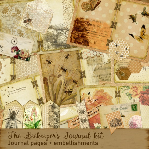 Printable Vintage Beekeepers Journal Digital Ephemera | Etsy