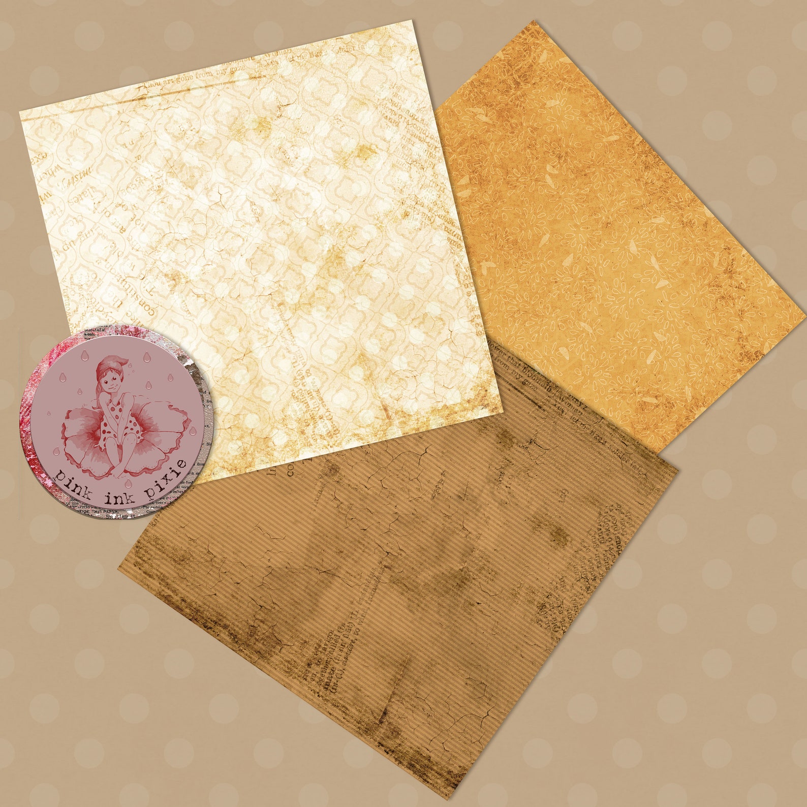 Printable Paper Pack, One Autumn Day, Scrapbook Paper, Mixed Media ...