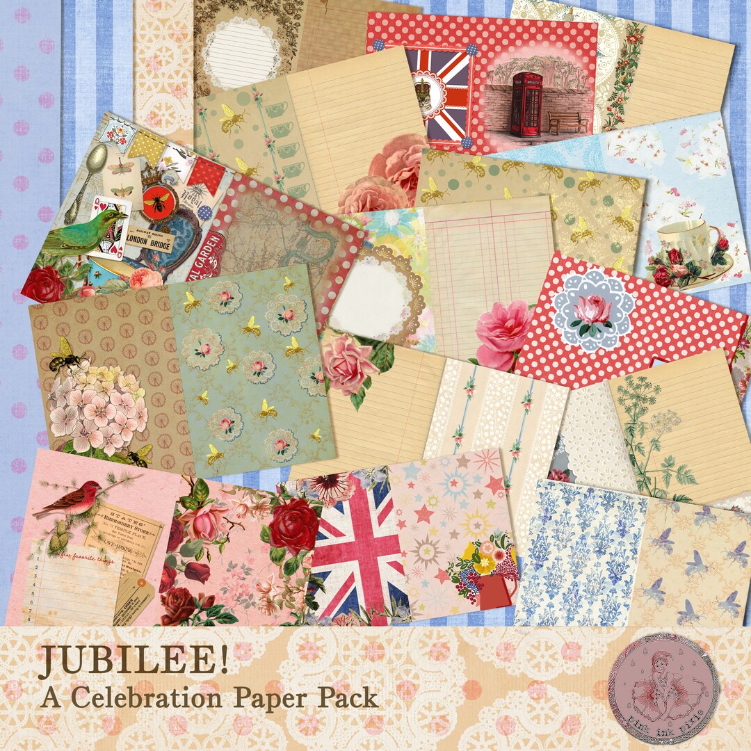 JUBILEE Printable Double Journal Pages/papers, Instant Download ...
