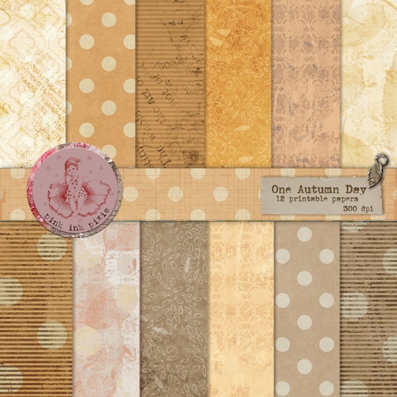 Printable Paper Pack One Autumn Day Scrapbook Paper Mixed - Etsy