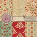 Printable Retro Christmas Digital Paper Pack Part Two Vintage | Etsy