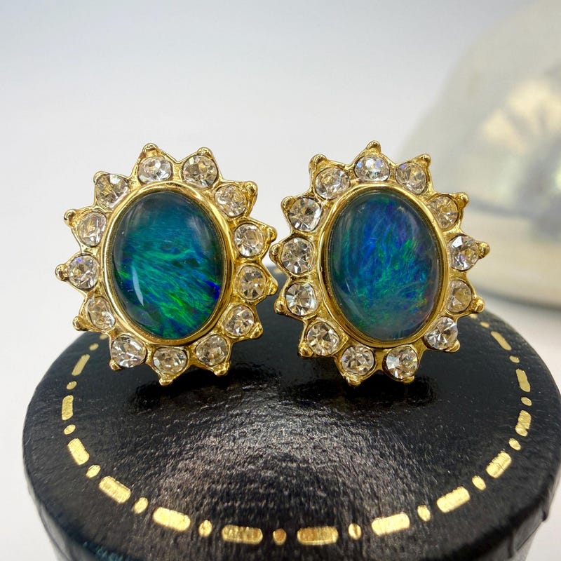 9ct Opal Drop Earring - Etsy