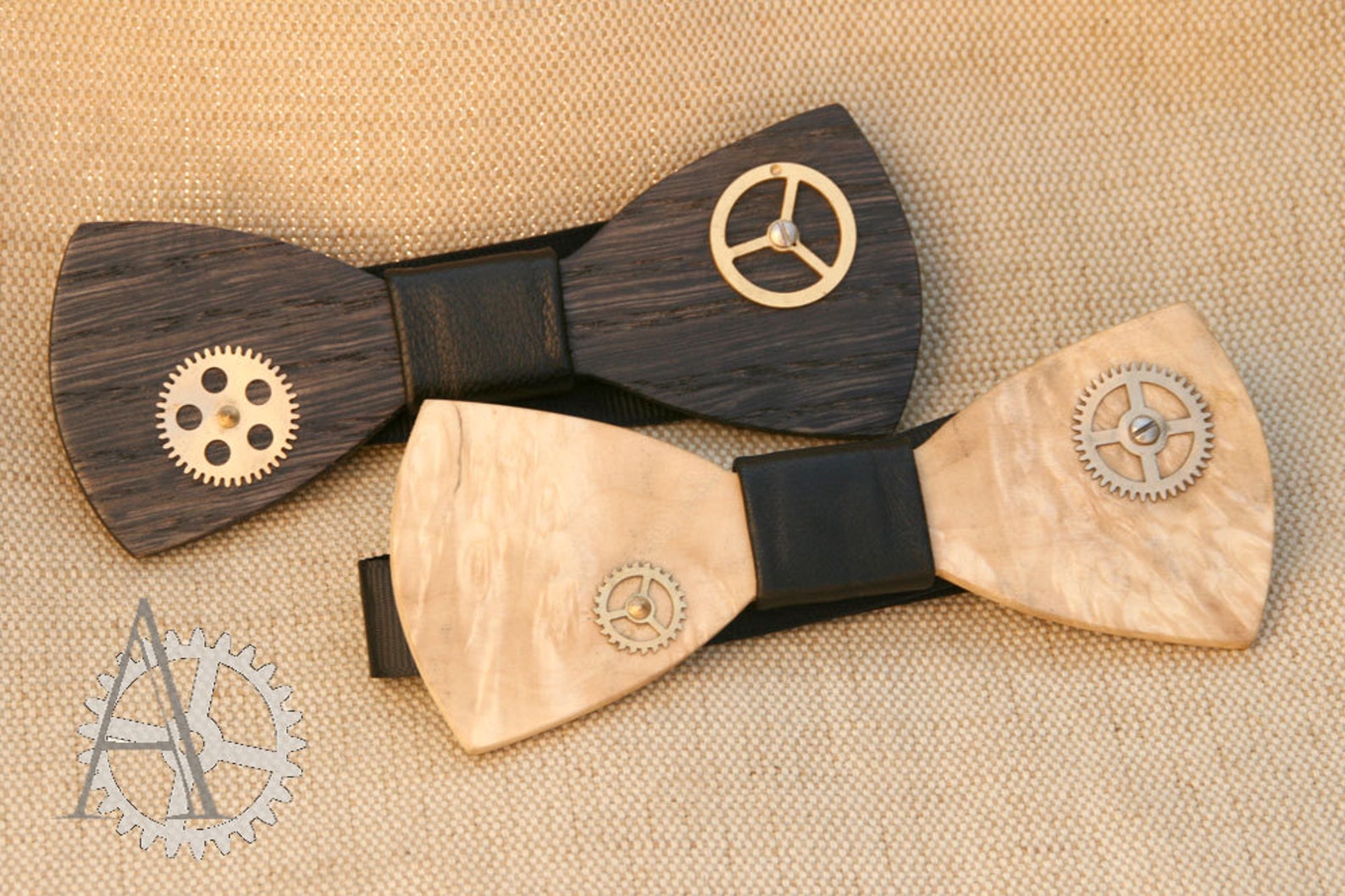 Clockwork Bow Tie Steampunk Accessory Wooden Handmade Bow - Etsy