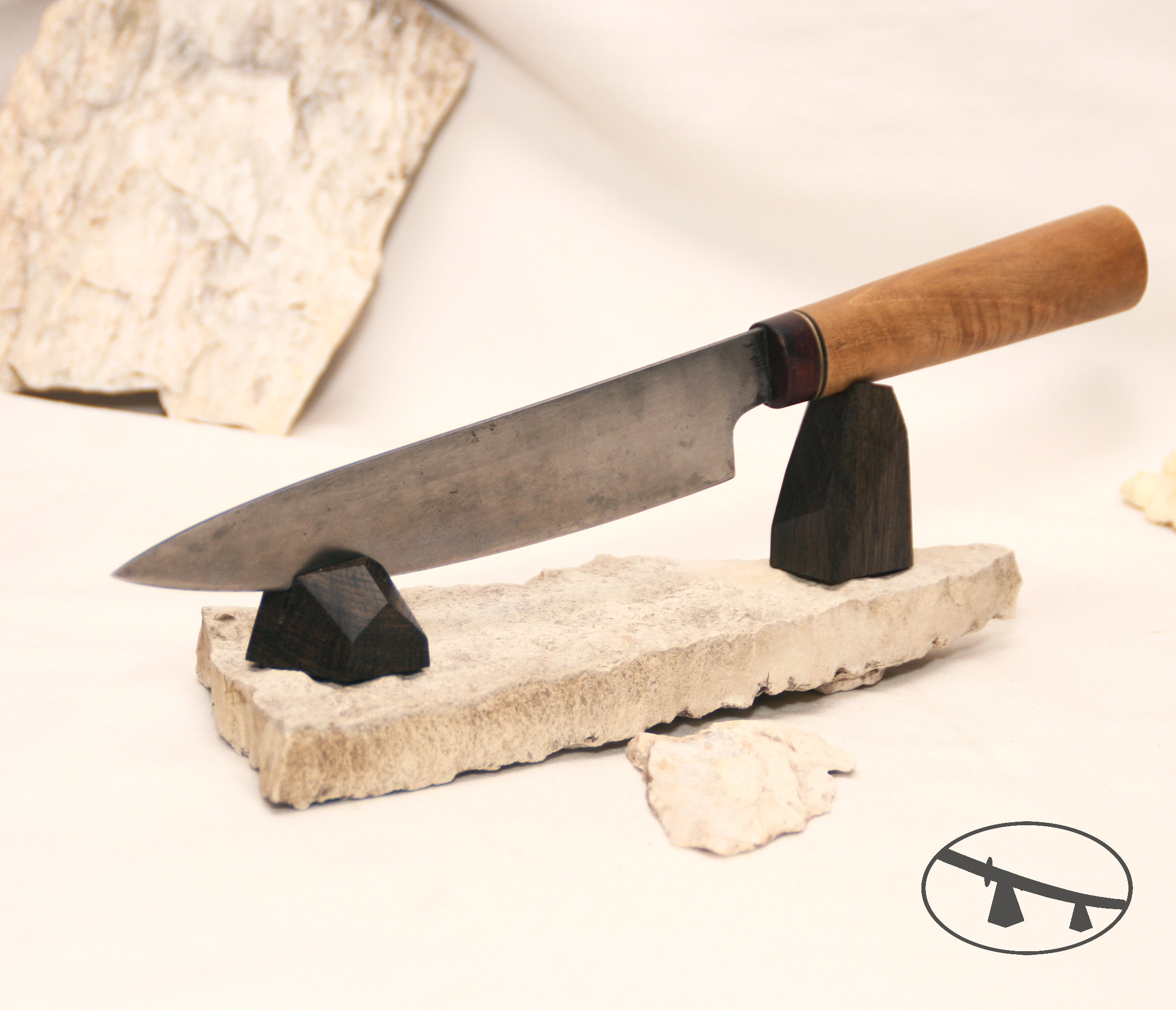 Support à couteaux en bois minimaliste : présentoir à couteaux de ...
