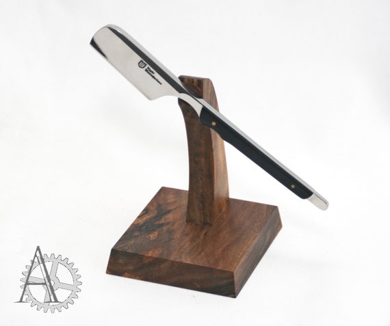 The walnut wood razor holder. Vertical kamisori stand. Wooden | Etsy