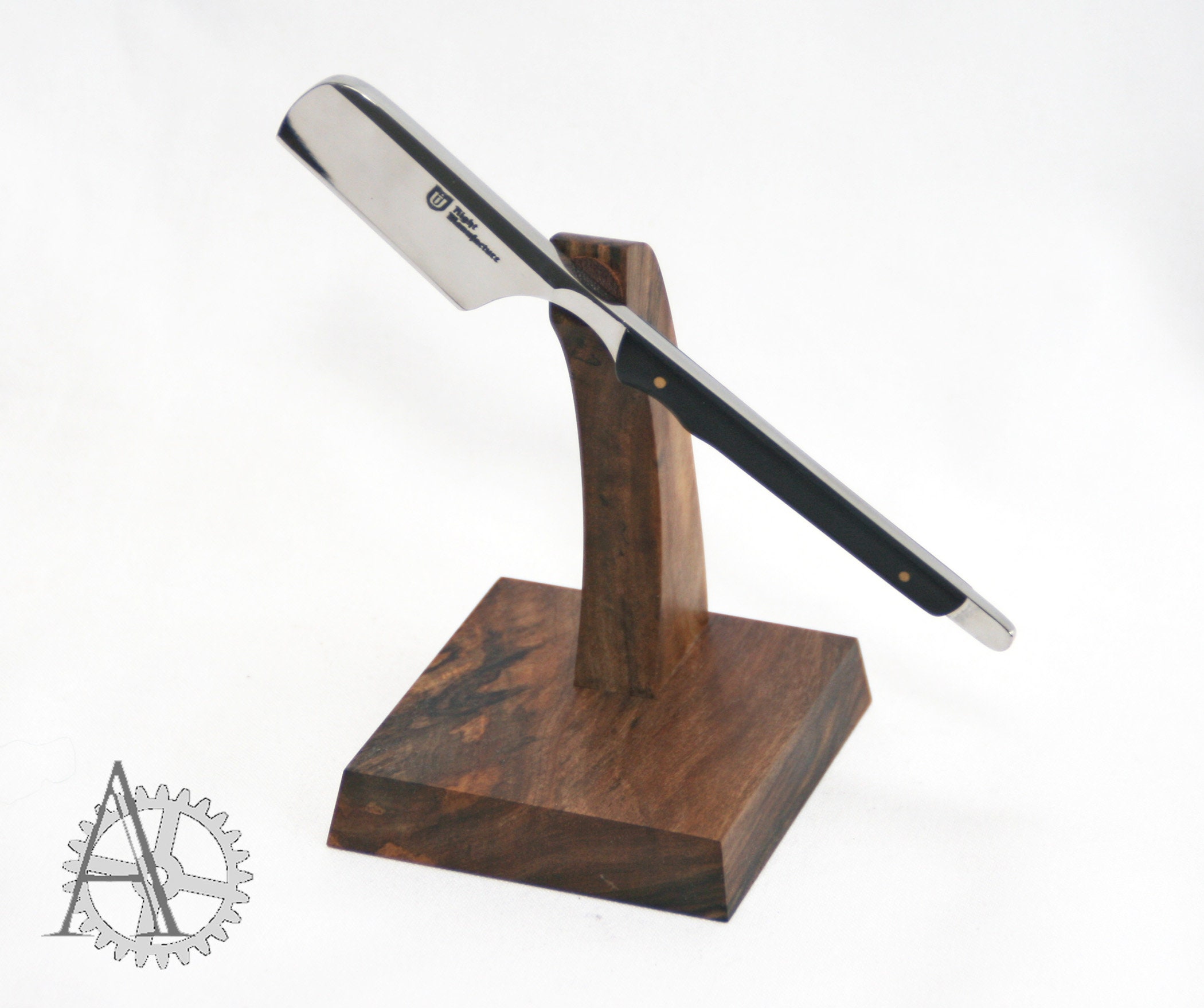 The walnut wood razor holder. Vertical kamisori stand. Wooden | Etsy