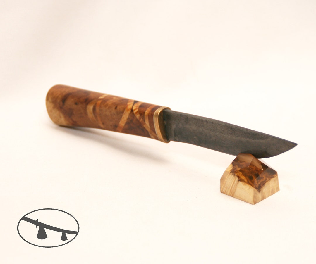 The Wood and Epoxy Resin Knife Stand. Maple Burl and Resin Knife ...