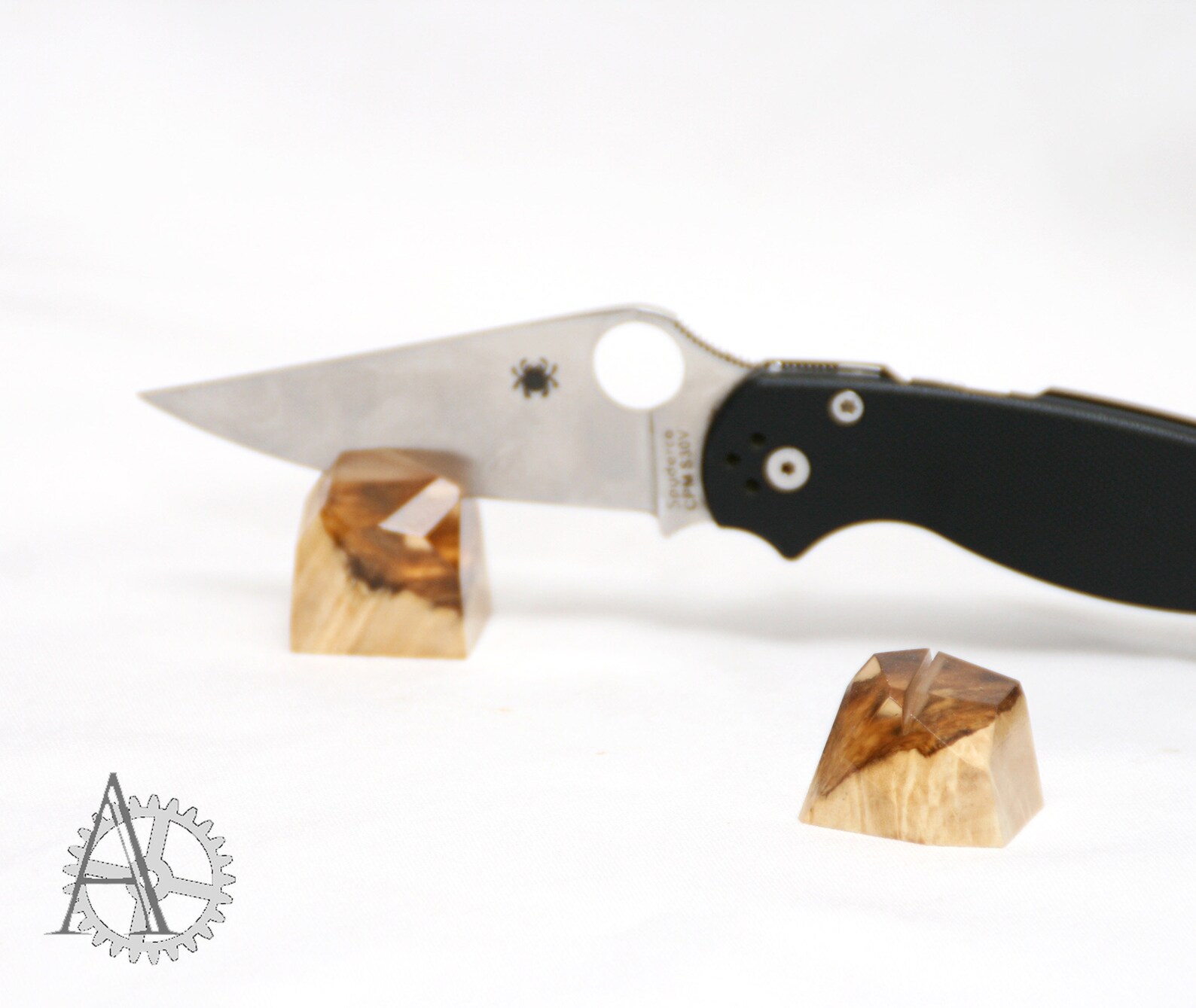 The Wood and Epoxy Resin Knife Stand. Maple Burl and Resin - Etsy