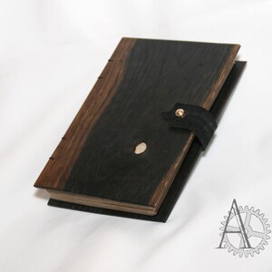 Wooden Cover Journal. Book With Oak Wood Cover. Recycled Paper ...