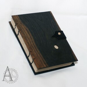 Wooden Cover Journal. Book With Oak Wood Cover. Recycled Paper ...