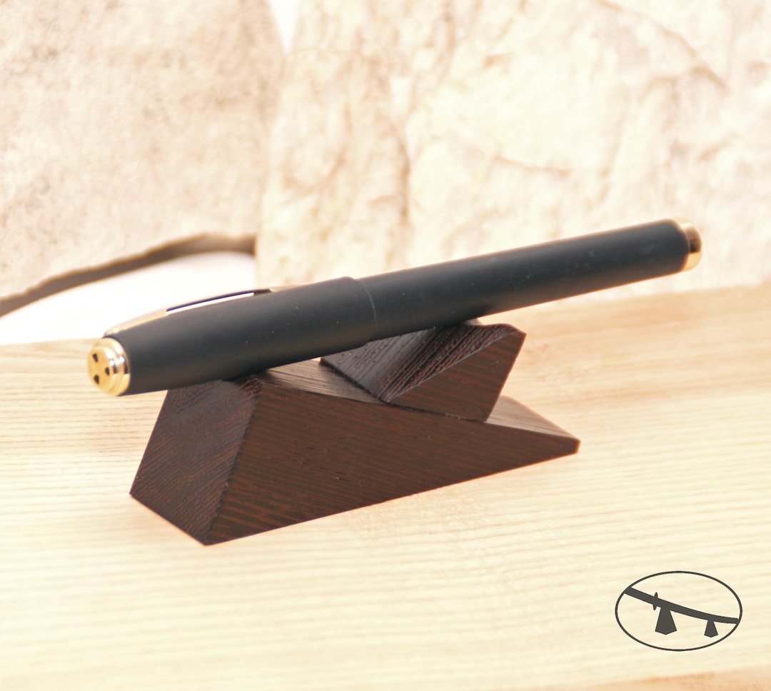 Wooden Pen Stand. the Wenge Wood Stylus Holder. Pencil Storage. Desktop ...