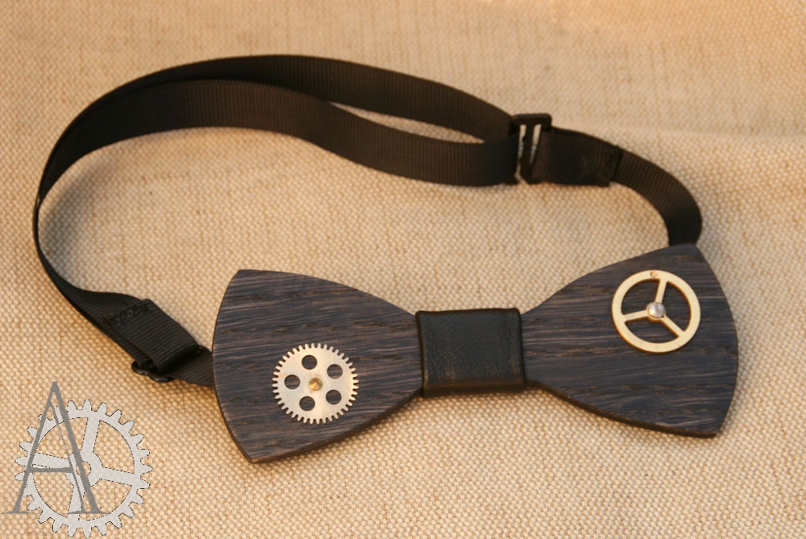 Clockwork Bow Tie Steampunk Accessory Wooden Handmade Bow - Etsy