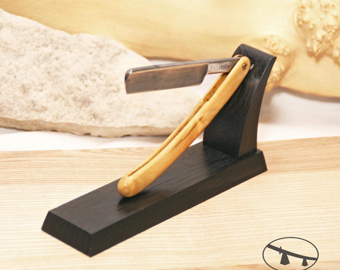 The Bog Oak Wood Straight Razor Stand. Collectible Razor Display. - Etsy