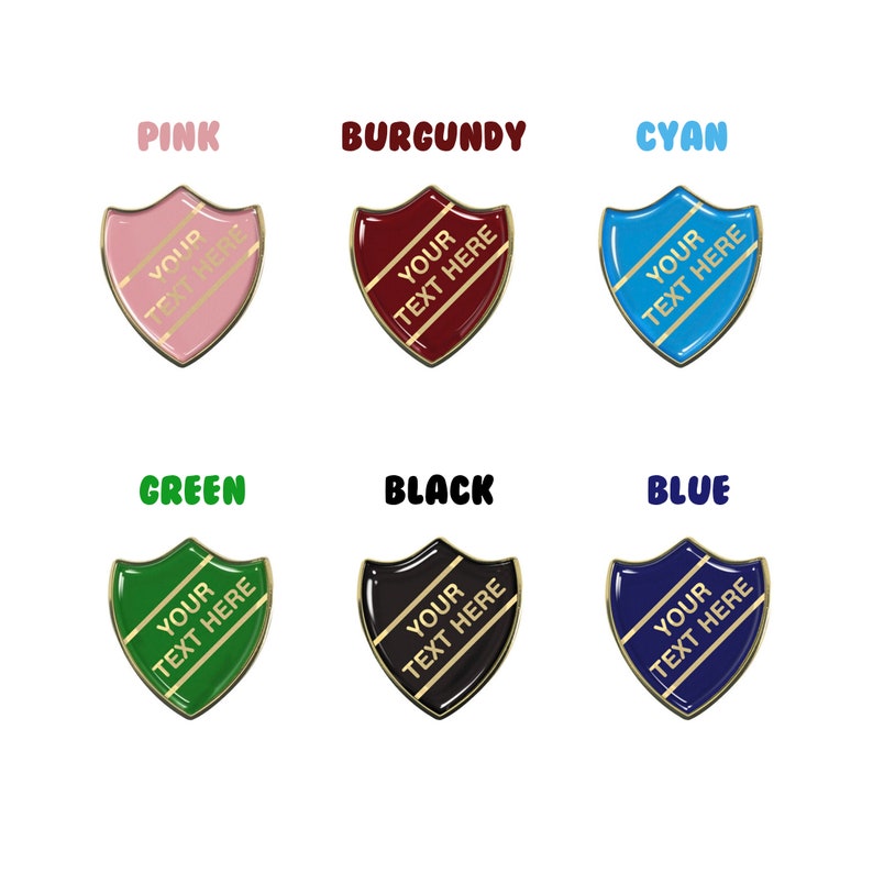 Create Your Own School Shield/bar Pin Badge - Etsy UK