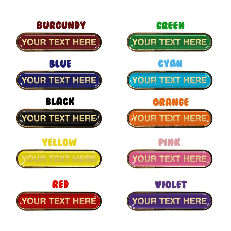 Create Your Own School Shield/bar Pin Badge - Etsy UK