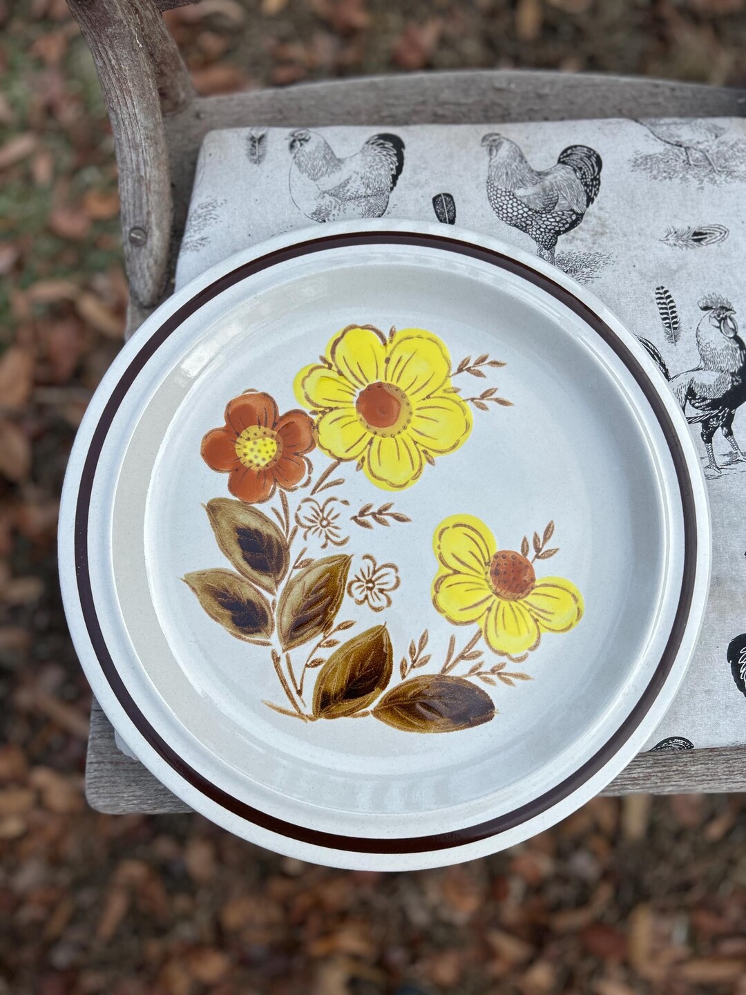 Vintage Design Four 1510 Sundance Stoneware Platter Plate 12.5" Brown ...