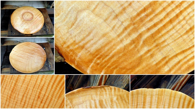 Fantastic Tiger or Fiddleback Maple Wood Plate Hand Crafted - Etsy