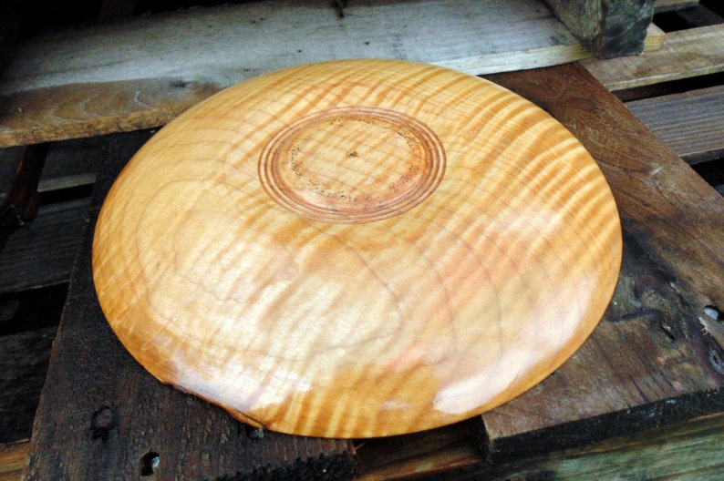 Fantastic Tiger or Fiddleback Maple Wood Plate Hand Crafted - Etsy