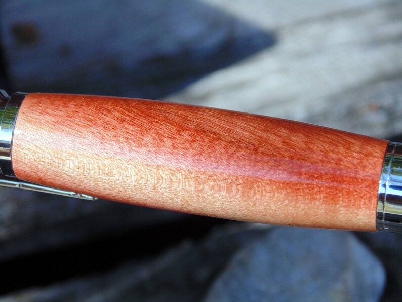 Red Flame Box Elder Wood Bullet Pen With Bolt Action - Etsy