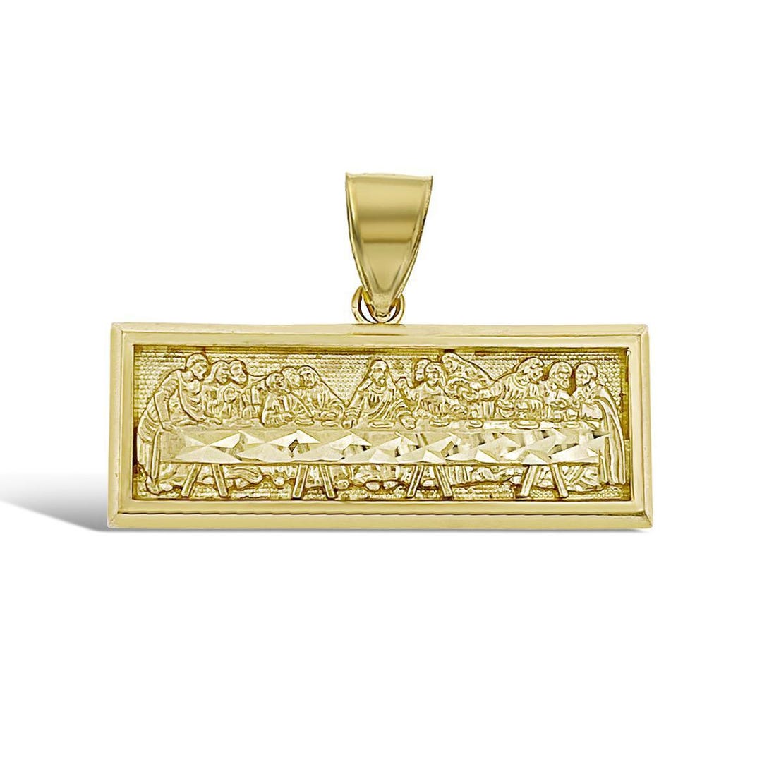Last Supper Pendant 10k Gold Charm 1.7" - Etsy