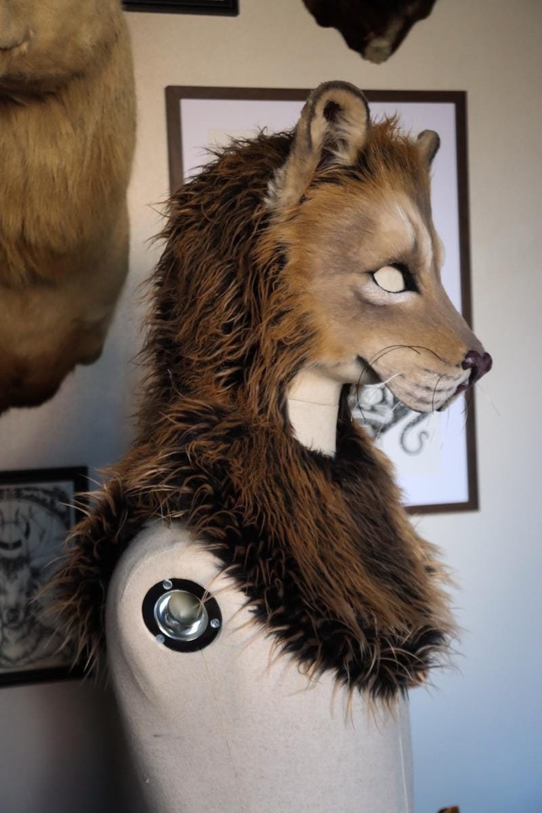 Lion Leather Mask for Larp GN Roleplay Cosplay Furry - Etsy