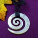 Koru Spiral Pendant Necklace MOP Shell Tribal Surfer Good Luck - Etsy