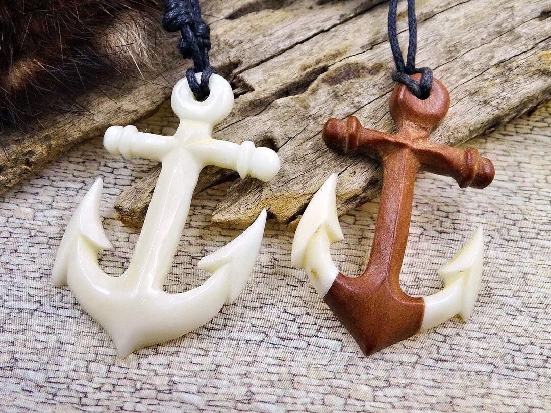 2 Navy Anchor Pendants 50% off Closeout! Last Set! - Etsy