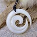 Koru Spiral Pendant Necklace MOP Shell Good Luck Beach Jewelry - Etsy